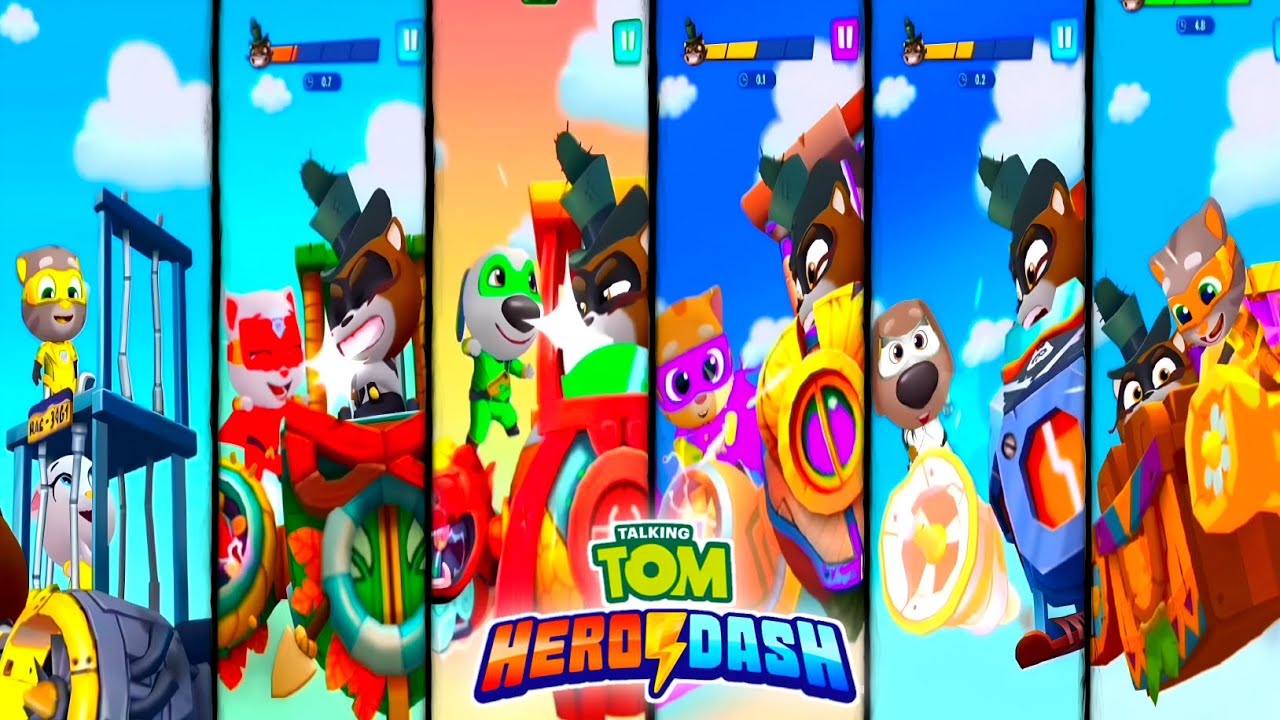 Talking Tom Hero Tom - All Heroes Fight The All Worlds Boss Raccoons ...