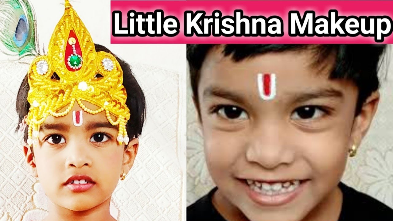 Baby Krishna Makeup Tutorial | Janmashtami Special Krishna Makeup Look ...