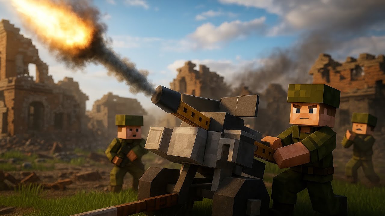 Minecraft Tutorial - Artillery Flak Gun 💥 Minecraft Bedrock Tutorial ...