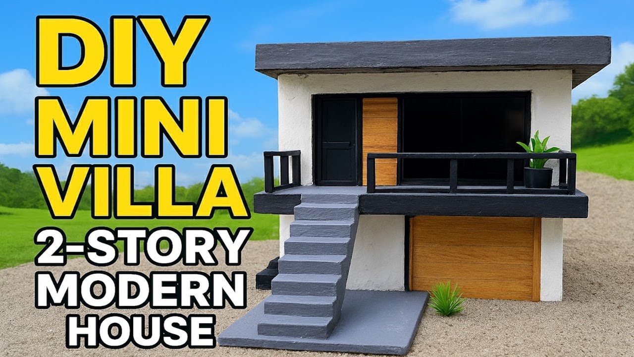 How to Build a Luxurious Mini 2-Story Villa with Garage | Full DIY ...