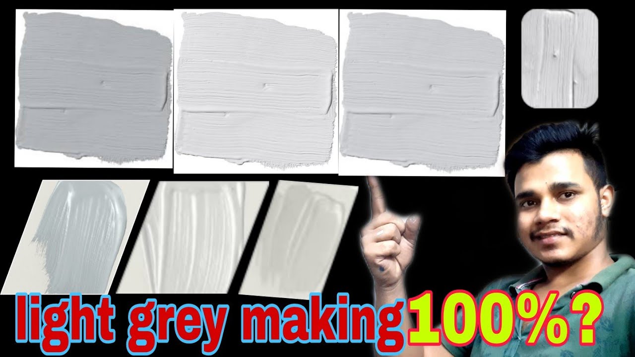 how to make light grey colour /helal ahamed ridhy /hindi - YouTube