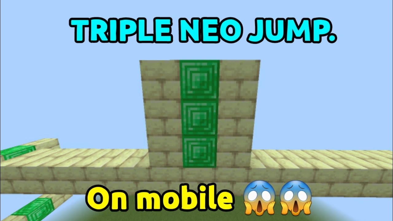 Minecraft [4bm] Triple neo jump || On mobile || 😱 || - YouTube