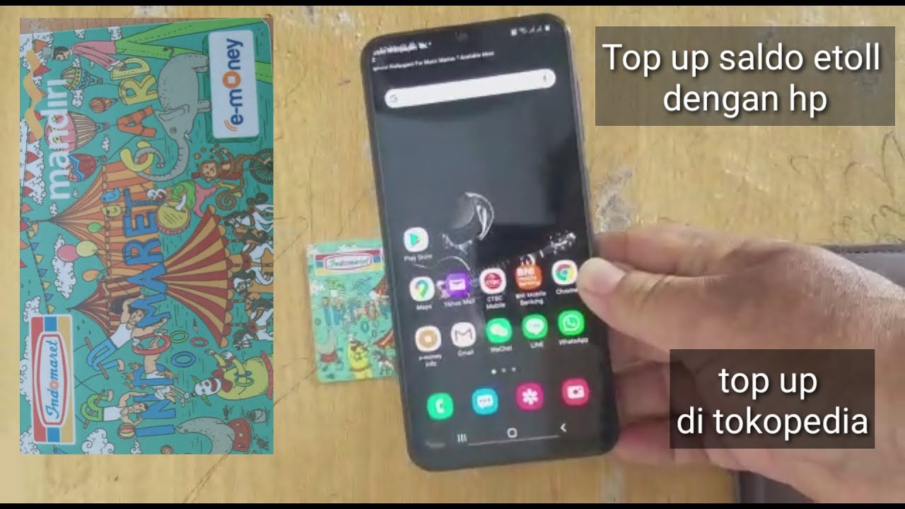 Cara Top up emoney dengan hp,isi ulang etoll di tokopedia - YouTube