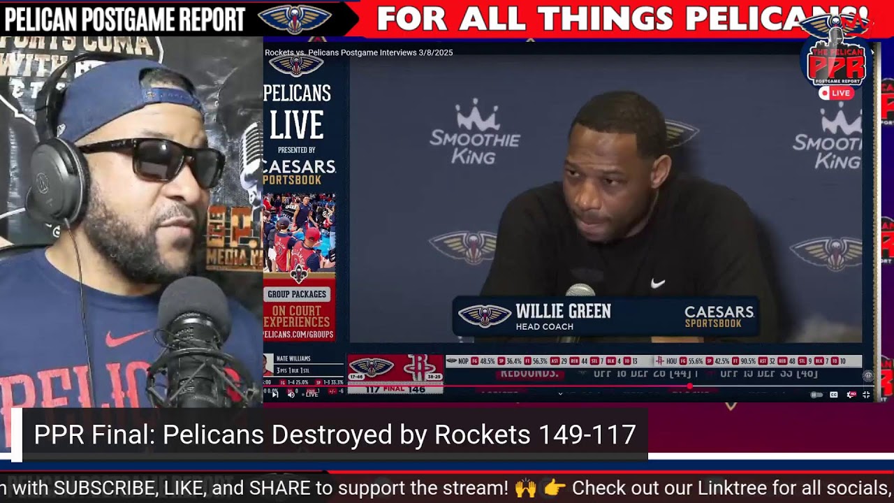 PPR Final: Pelicans Crushed by Rockets in 146-117 Blowout - YouTube