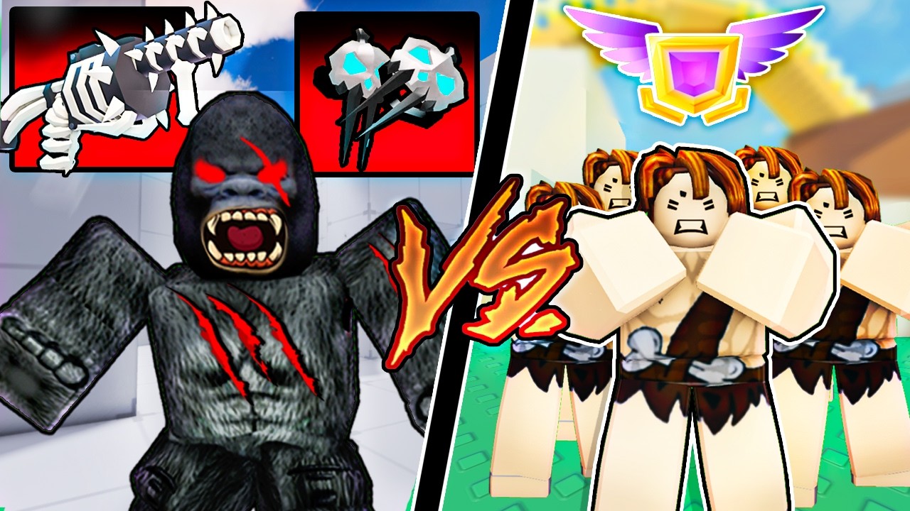 100 MEN vs 1 GORILLA in ROBLOX RIVALS! - YouTube