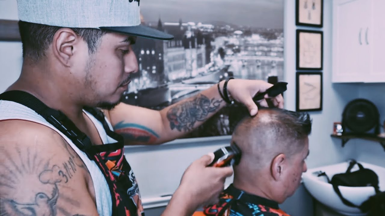 FIRST HAIRCUT BY A BARBER IN YEARS! - YouTube