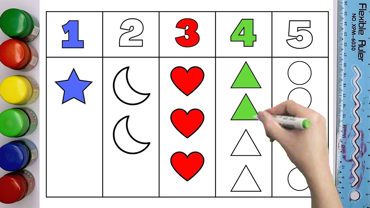 Learn Numbers and Shapes for kids | Learn colors with Numbers | Learn ...