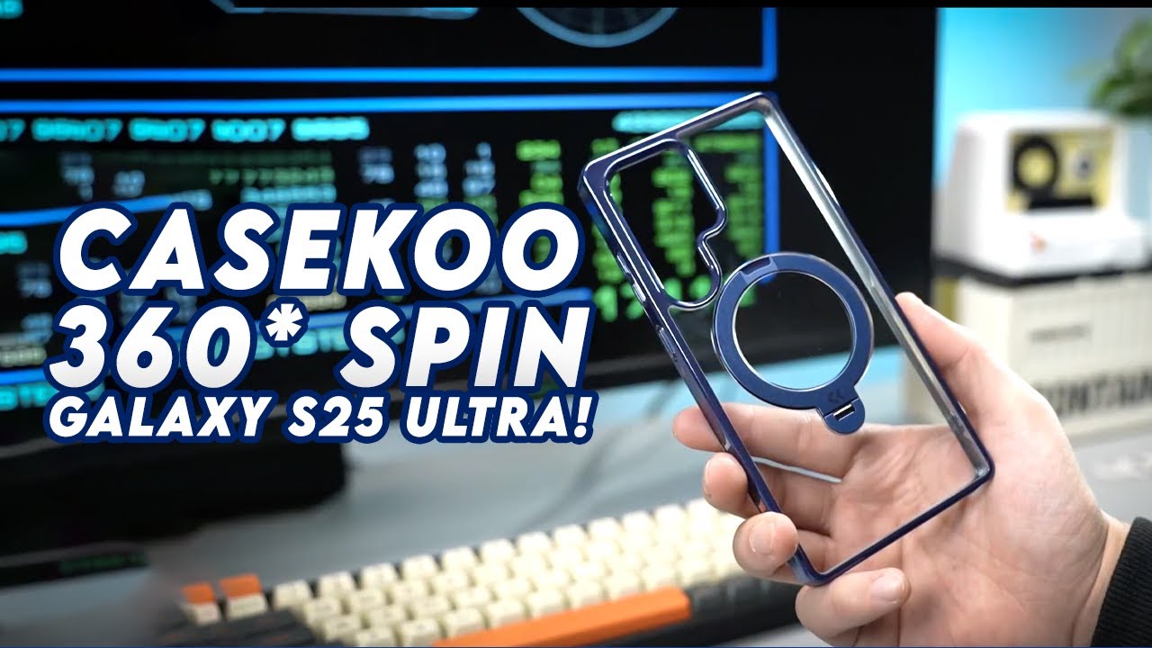 CASEKOO Crystal Clear 360° Spin Case For Galaxy S25 Ultra! - YouTube