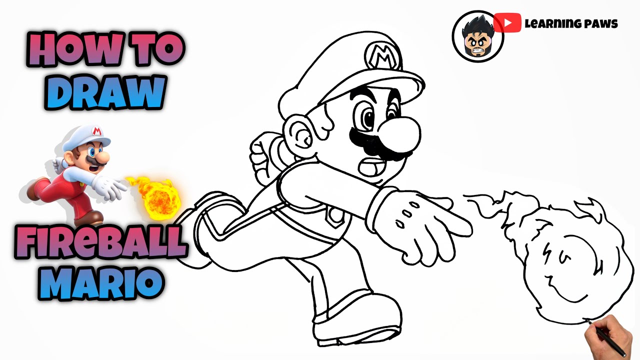 How To Draw Fireball Mario | Super Mario Bros #drawing #supermariobros ...