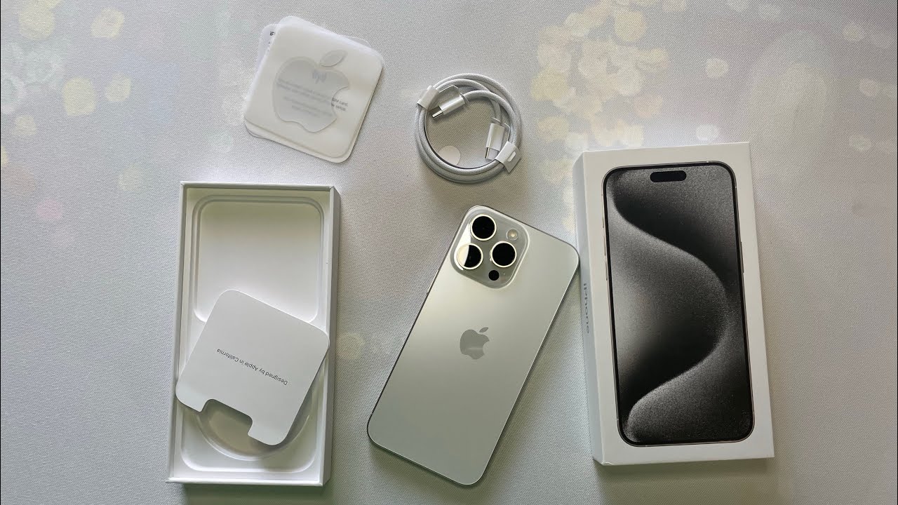 iPhone 15 Pro Max (White Titanium) Unboxing - YouTube