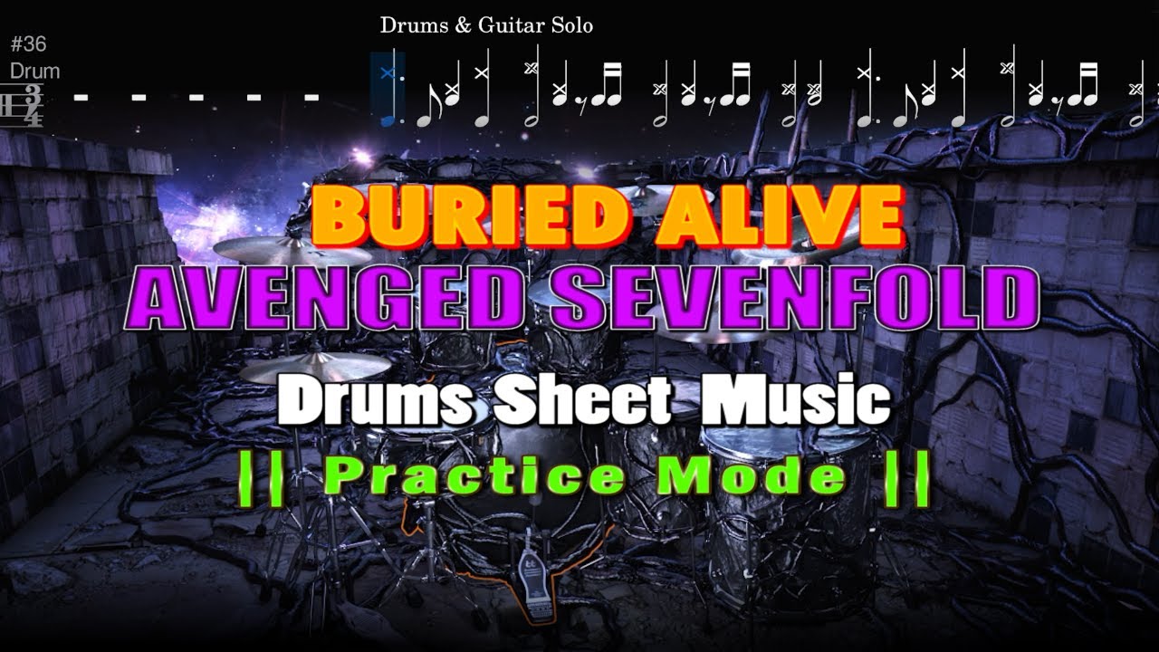 Avenged Sevenfold: Buried Alive || Drums Sheet Music (With Download ...