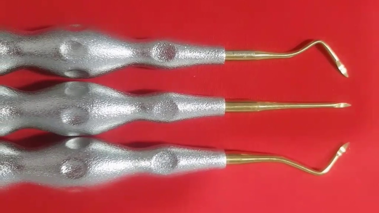 Root Elevators Tip Picks Teasers Gold Titanium Plasma Coated Colour ...