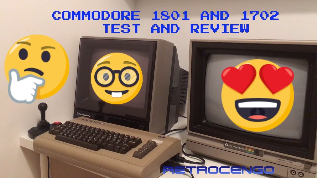 Commodore 1801 & 1702 Monitor review with Commodore 64 1541 Ultimate II ...