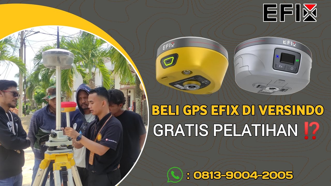 PELATIHAN GPS GEODETIC EFIX C8 & GPS GEODETIC EFIX EBASE DI VERSINDO PALEMBANG - YouTube