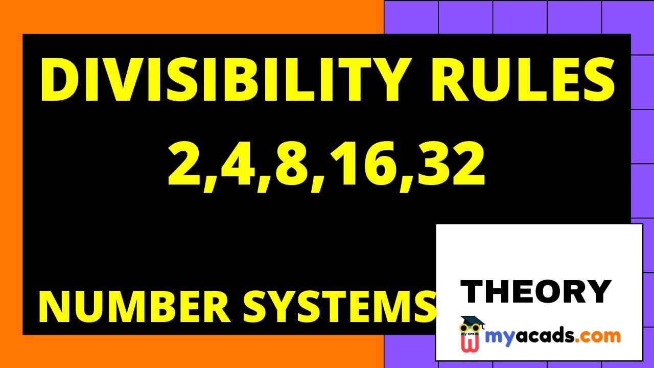 Divisibility Rules of 2, 4,8,16,32 - YouTube