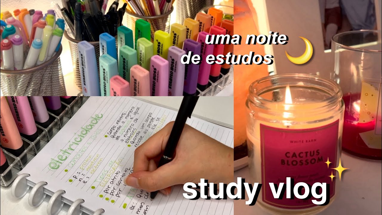 STUDY VLOG Produtivo | Noite de estudos (filminho narrado) - YouTube