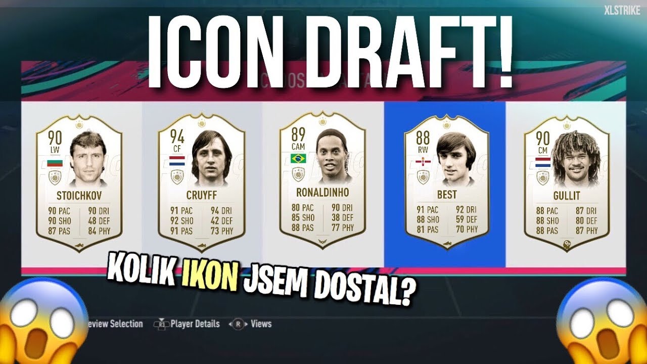 ICON DRAFT CHALLENGE! 😱 KOLIK IKON DOSTANU? | FUT DRAFT | FIFA 19 CZ/SK ...