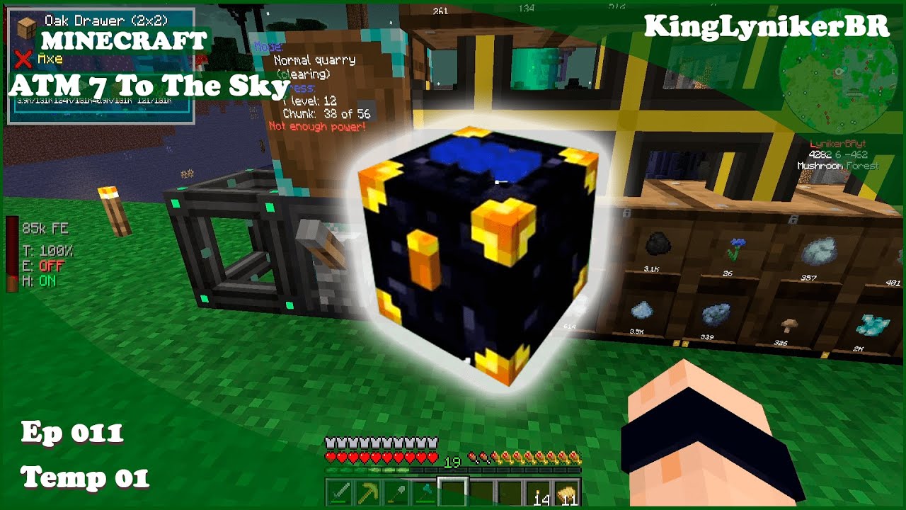 Minecraft - ATM 7 To The Sky - Ender Chest e Upgrade no Inventário / T1 ...
