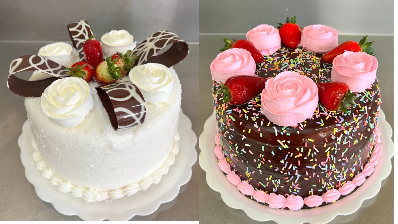tutorial para decorar pasteles con chocolate y rosas en crema ...