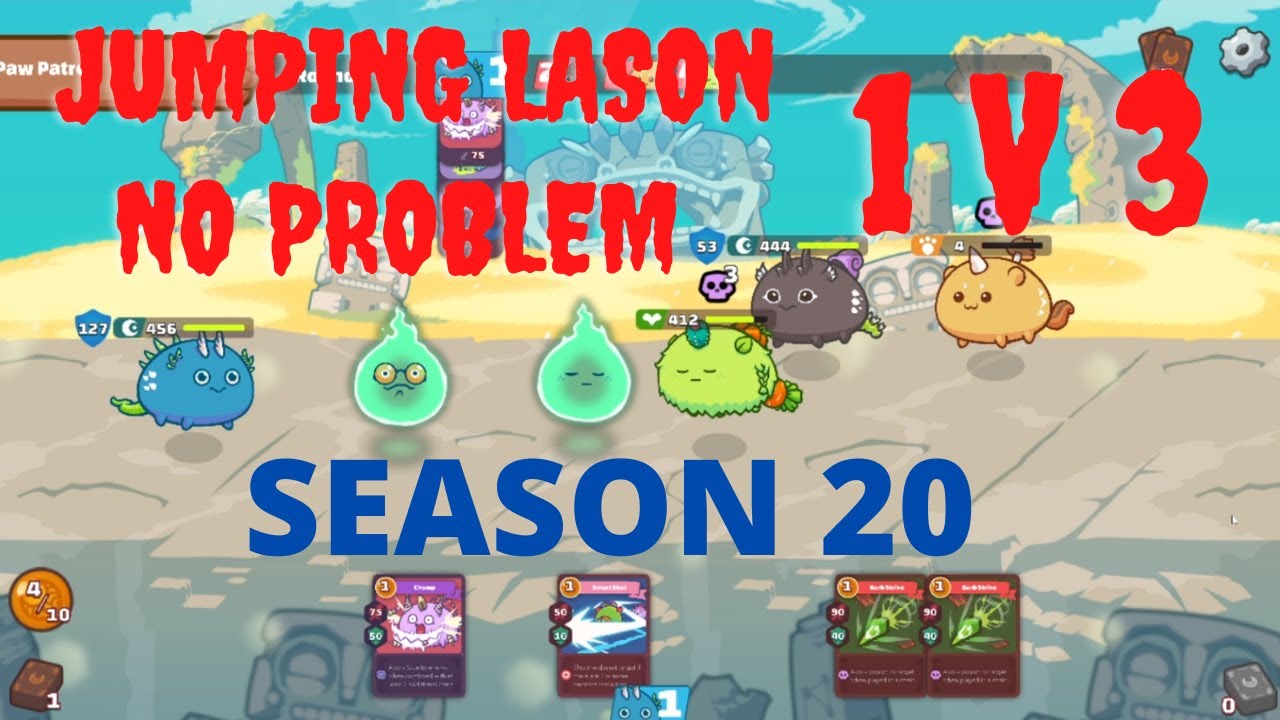 1 vs 3 Jumping Lason Gameplay Season 20 | Axie Infinity Jumping Lason ...