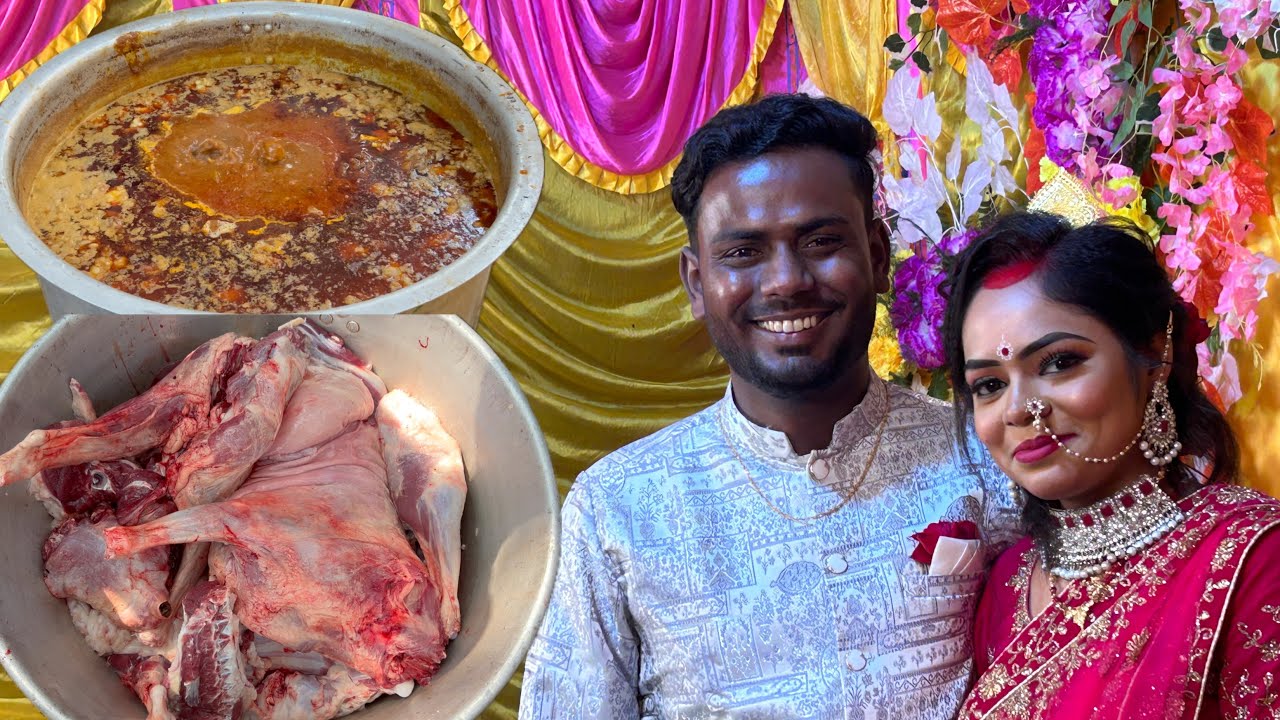 বাঁকুড়ার বিয়ে বাড়ির ১০০ কেজি মাটন রান্না।moyna kitchen. - YouTube
