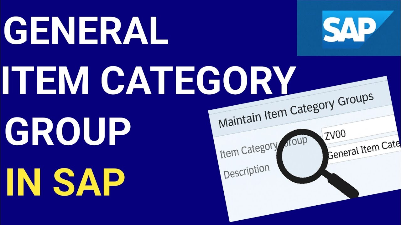 General Item Category Group in SAP | Complete Explanation for Beginners ...