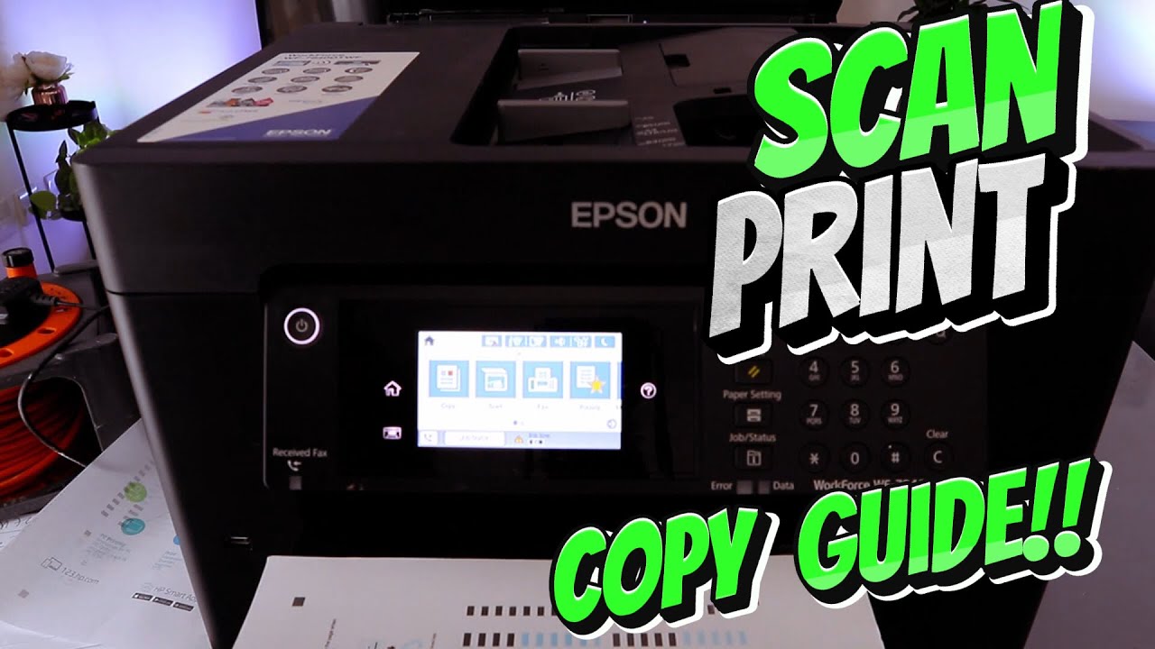 How To SCAN, PRINT and COPY With EPSON All-In-One Printer - YouTube