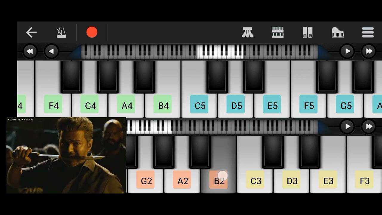 Rayappan Entry BGM Keyboard 🎹 Cover notes - YouTube
