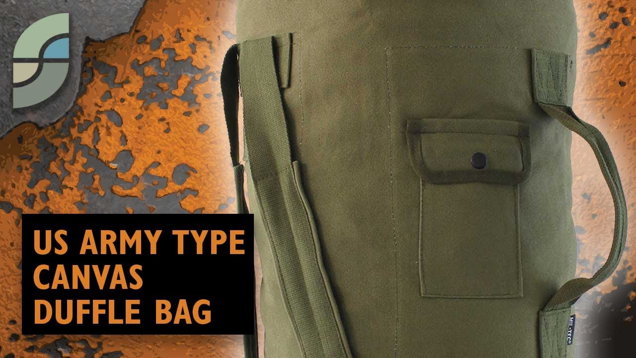 US Army Type 75 Litre Canvas Duffle Bag - YouTube