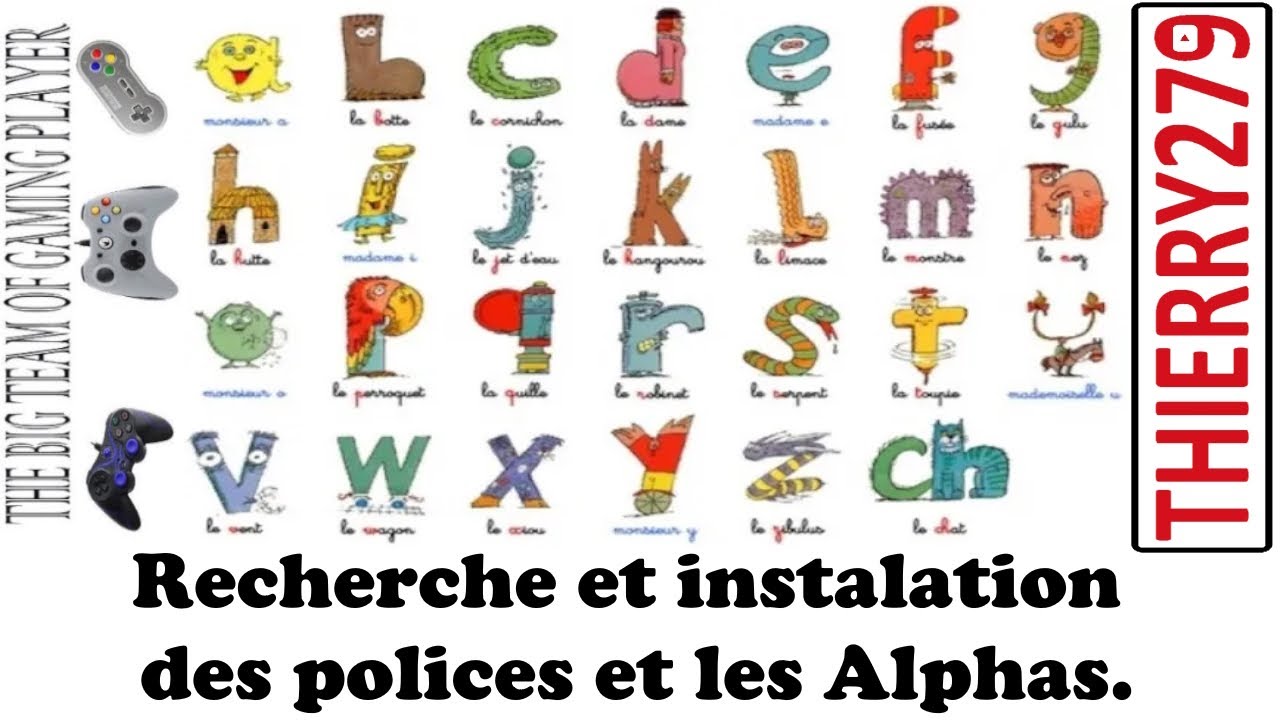 Vive les polices d'écritures et les Alphas pour aider. - YouTube