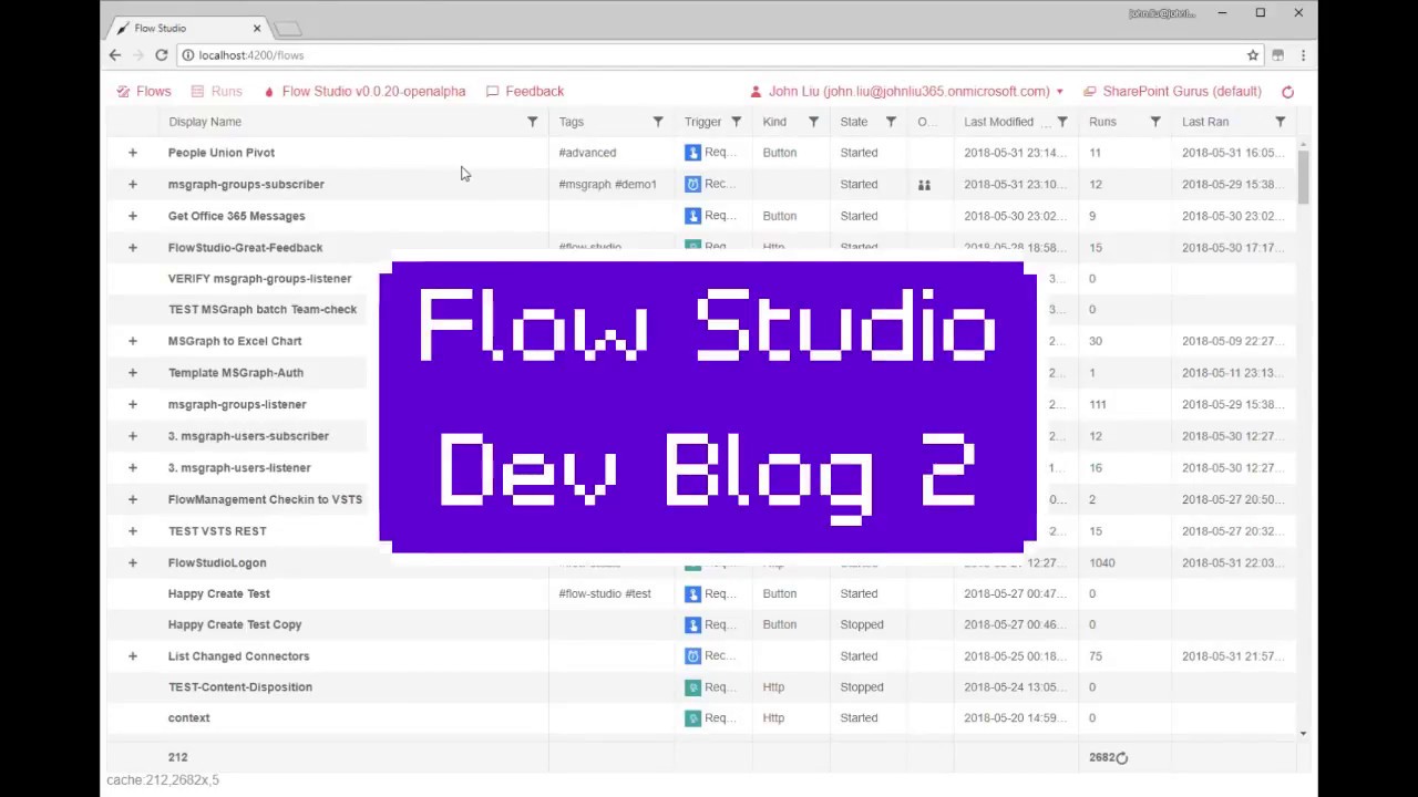 Flow Studio for Microsoft Flow - Dev Blog 2 - YouTube