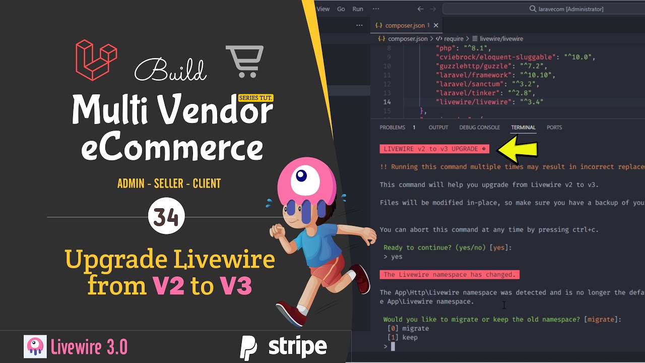 #34. Upgrade Livewire v2 to v3 - YouTube