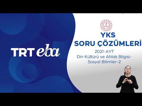 2021 YKS Sınav Soru Çözümü Din Kültürü ve Ahlak Bilgisi (AYT)