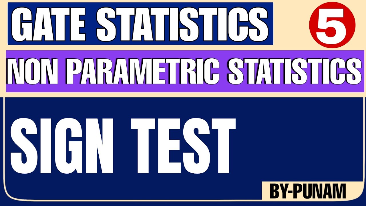 Sign test | Solved examples | ONE SHOT VIDEO | GATE STATISTICS ...