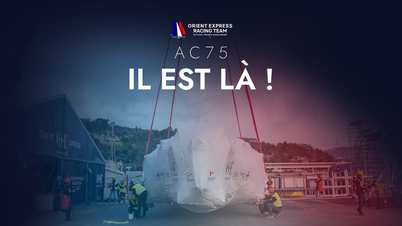 L'ARRIVÉE DE L'AC75 D'ORIENT EXPRESS RACING TEAM À BARCELONE | America ...