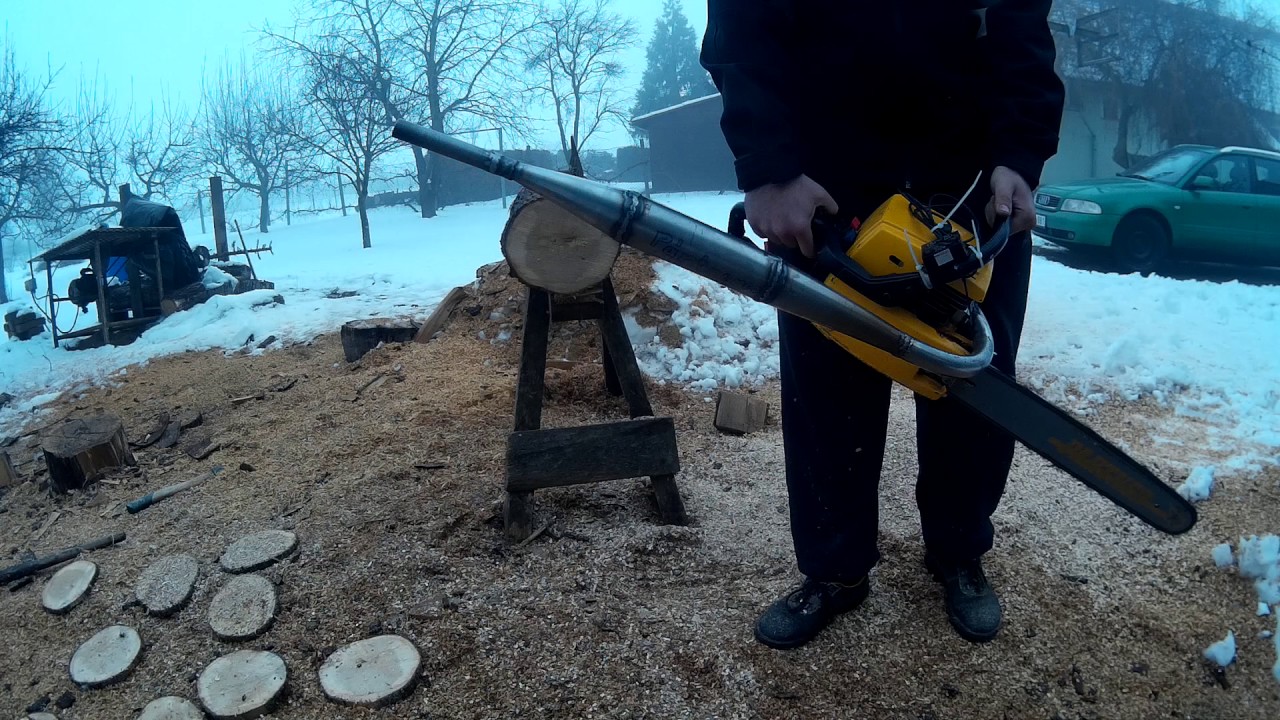 Partner r420 ported & piped chainsaw - YouTube