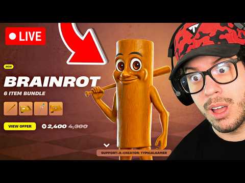 🔴 LIVE! - NEW *BRAINROT* SKINS in FORTNITE! (TUNG TUNG TUNG SAHUR)