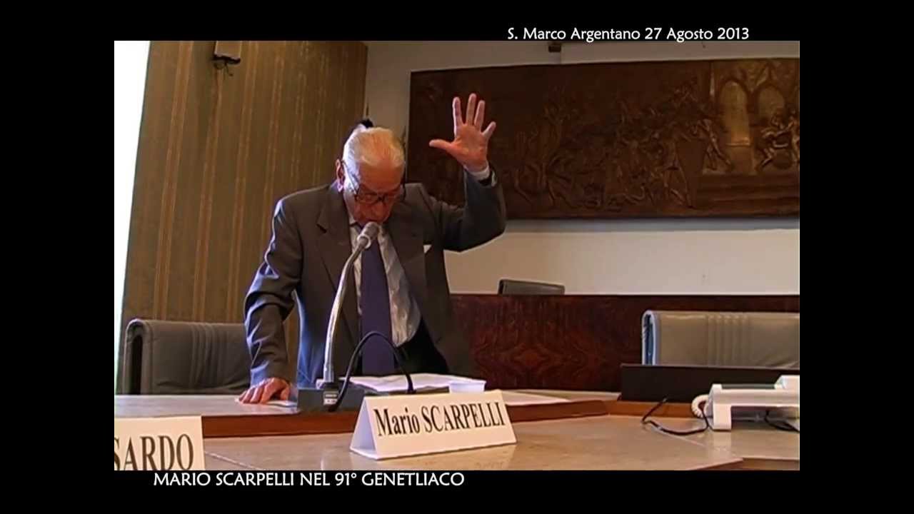 MARIO SCARPELLI NEL 91° GENETLIACO - YouTube