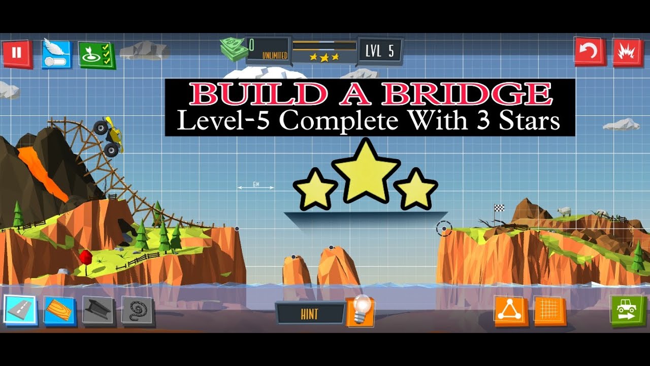 Level- 05, Build A Bridge (Complete solution with all 3 stars and with ...