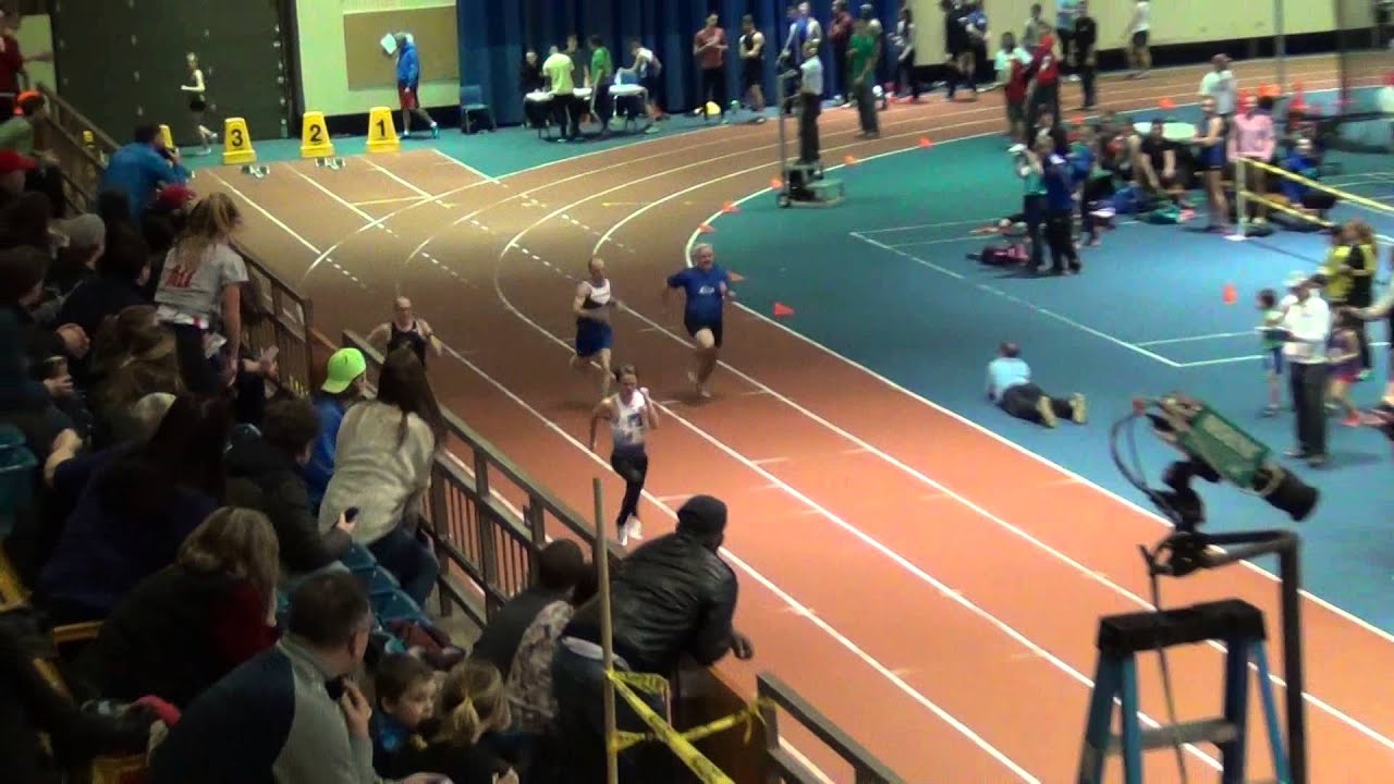 2016 Atlantic Indoor Championships 60m Dash 16 and Over Male 1 - YouTube