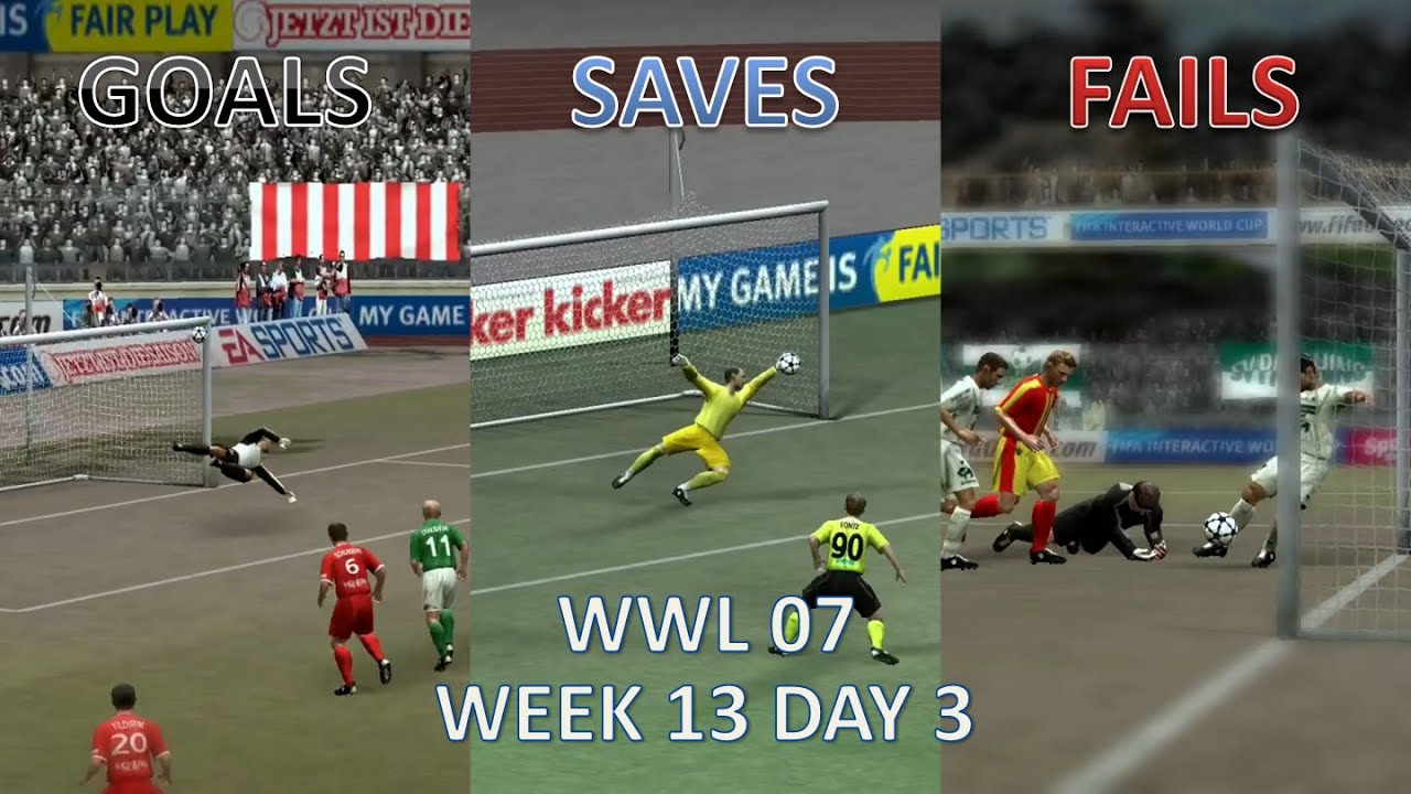 FIFA 07 | World Wide League 07 Week 13 Day 3 Highlights - YouTube
