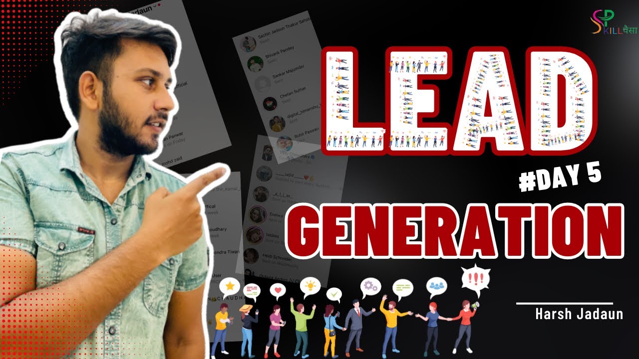 5th Day Lead Generation kaise kare || zero to hero || By Harsh Jadaun #skillpaisa #affiliate ...