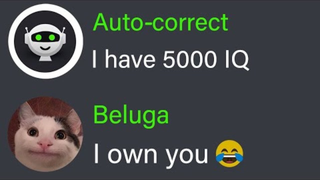 When beluga owns Auto correct 999.99 IQ - YouTube