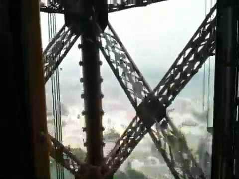 Elevator on the Eiffel Tower - YouTube