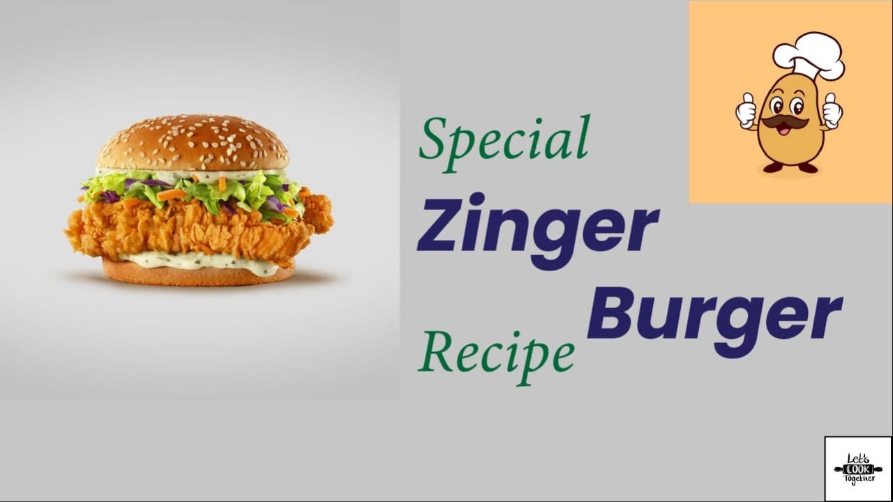 KFC Style Zinger Burger Recipe | Crispy Chicken Burger🍔| How to make ...
