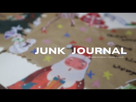 Yeni yıl temalı ajanda düzenleyelim, sohbetli junk journal yapımı #junkjournal  #ajanda #keşfet