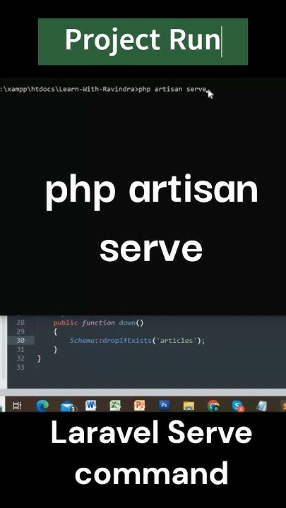 Laravel Project Serve Command Run Laravel Project On Localhost Shorts Laravel