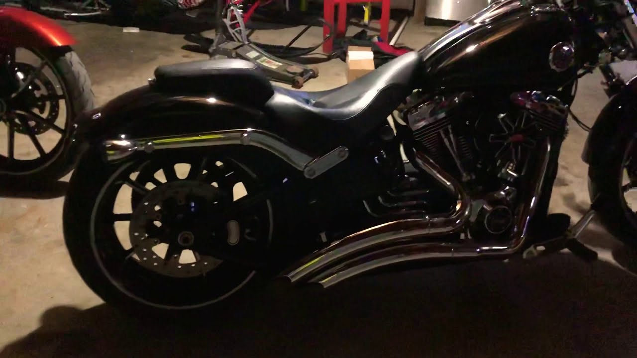 2014 Breakout w/ lowering kit and custom plate relocation - YouTube