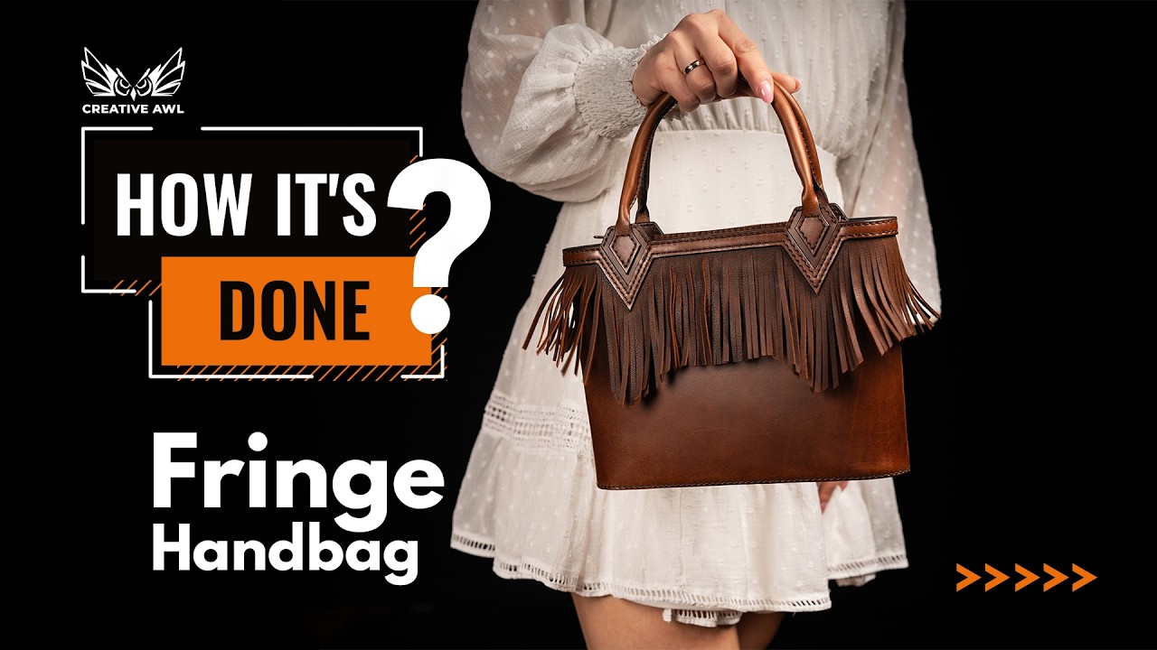 Leather Fringe handbag DIY with PDF Pattern - YouTube