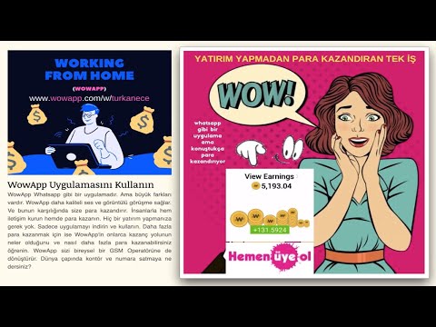 İletişim ve Para Kazanmak için WowApp Kullanın